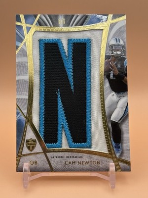 Cam Newton 1/1 2014 Topps Supreme Letter Patch Relic Card #SLP-CN ...