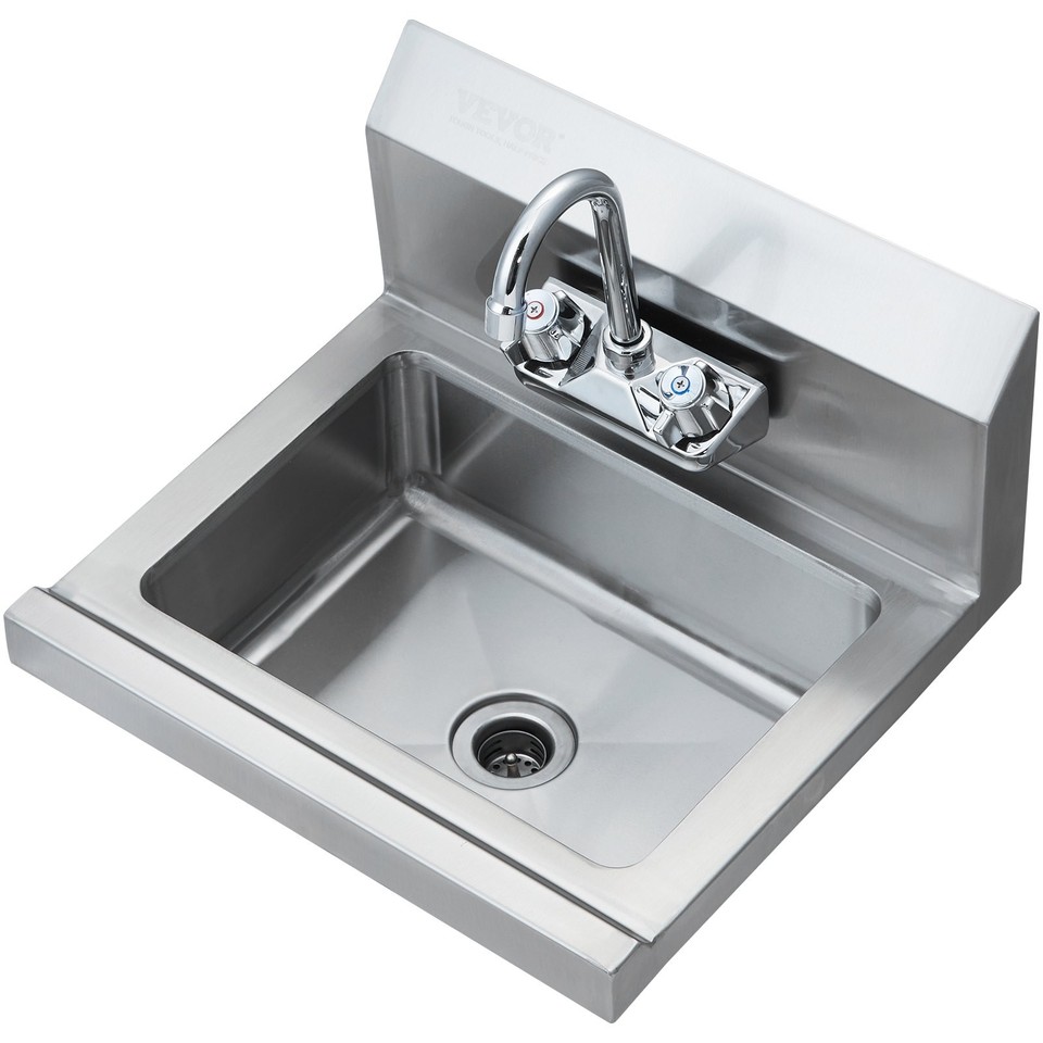 Commercial Hand Sink w/Faucet,Stainless Steel Sink for Washing,Small ...