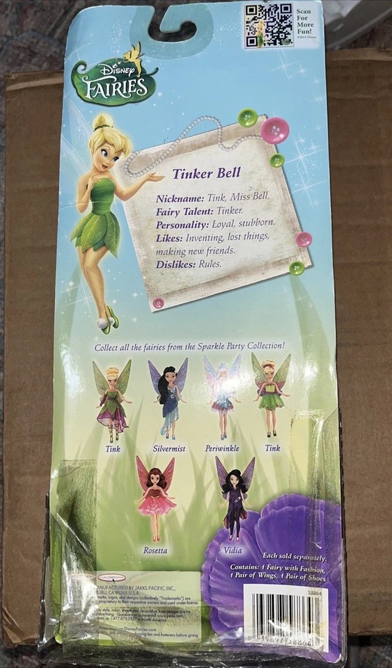 Peter Pan Disney Fairies TINK Doll Jakks Pacific Doll NIB holographic ...