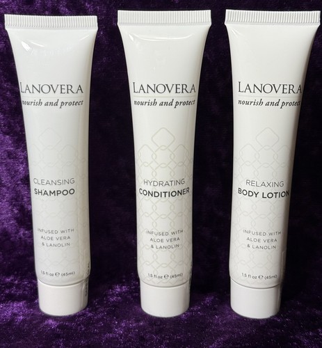 Lanovera Travel Shampoo Conditioner Body Wash Lotion Lot Sealed 1.5 Oz ...