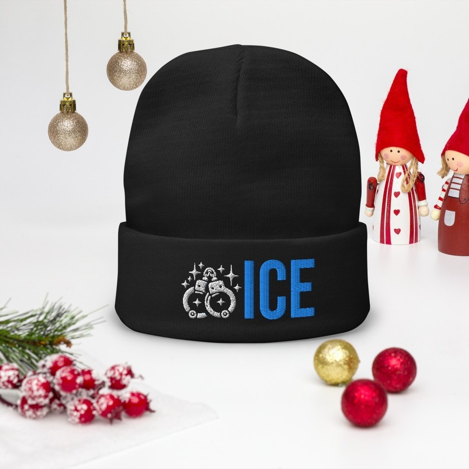 ICE Winter Hat Immigration Customs Enforcement Beanie Pro America Trump ...