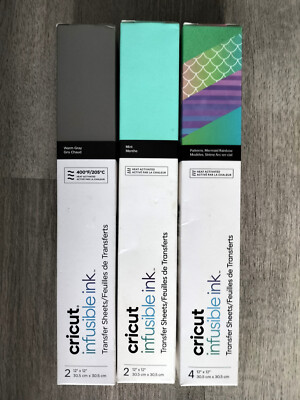 Cricut Infusible Ink Transfer Sheet - Grey, Mint, Mermaid Rainbow Lot ...