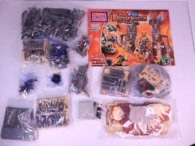 Mega Bloks 9889 Fire & Ice Dragons Portal of Fire Incomplete NO Thoron ...