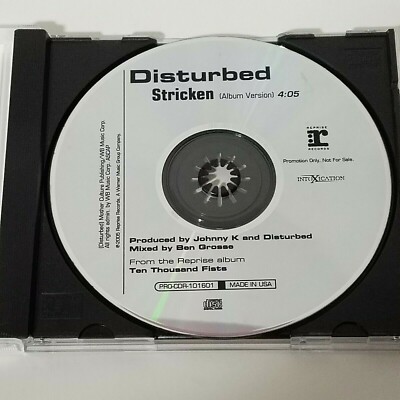 Disturbed Stricken Album Version Single Promo CD USA PRO-CDR-101601 | eBay