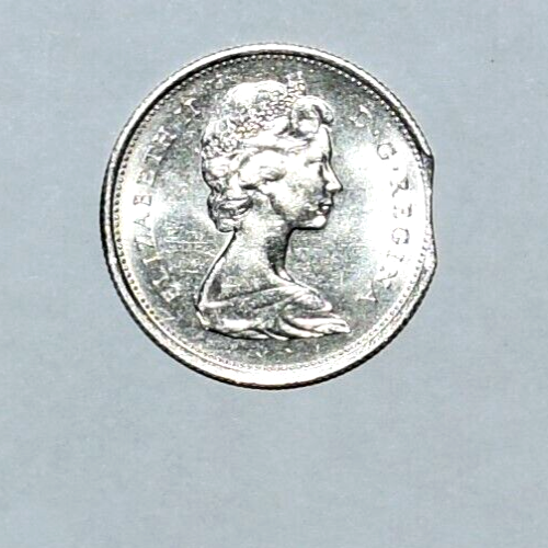 1968 Canadian Quarter 25 Cent Coin Clipped Planchet & Broad Strike ...