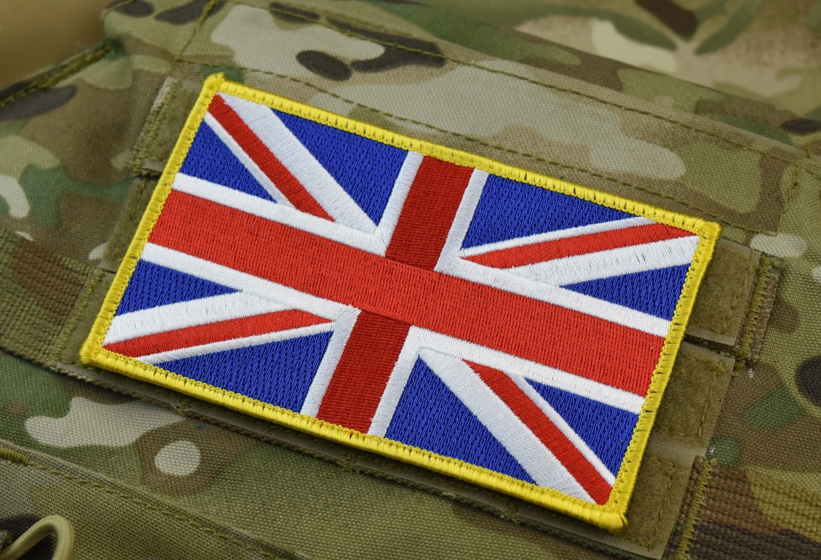 Large UK Flag Embroidered Patch 5" x 3" SAS SBS SRR SFSG USKSF Yellow ...