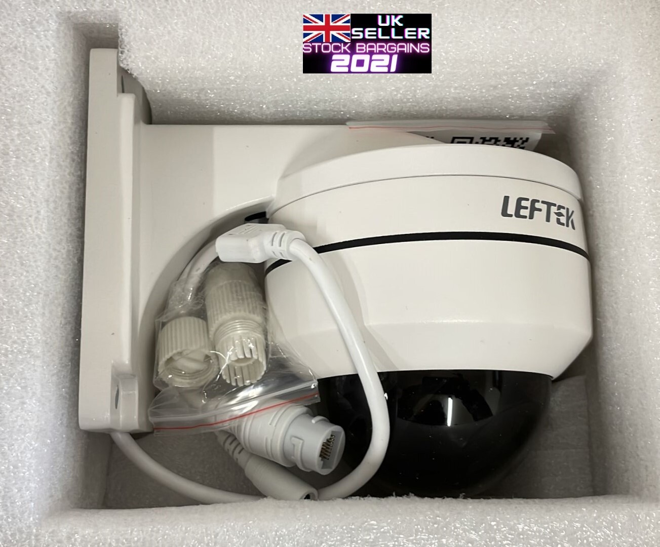 LEFTEK Ultra HD 5.0 MP MINI POE PTZ Camera W/Wall Mount Bracket (C858 ...