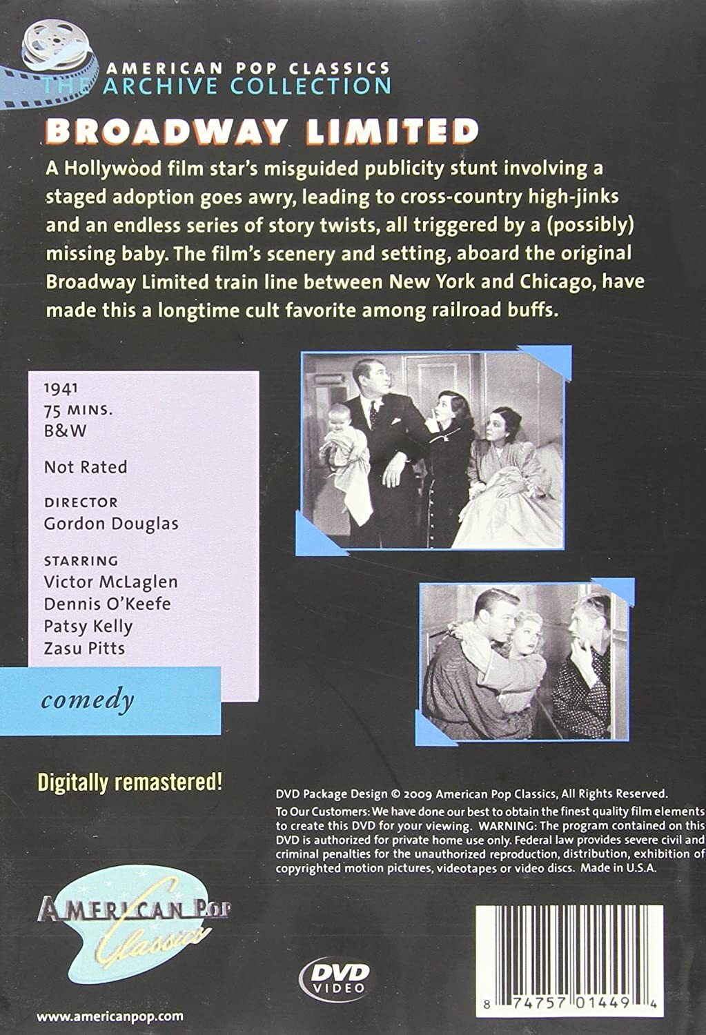 Broadway Limited (DVD) Marorie Woodworth Patsy Kelly Victor McLaglen (US IMPORT) | eBay