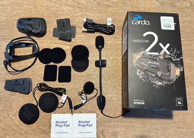 Cardo Freecom 2x Single Headset Bluetooth with JBL speakers | eBay