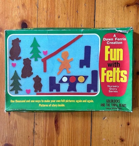 Vintage Fuzzy Felts Toy Board Game Goldilocks And The Three Bears Craft ...