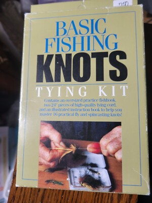 Basic Fishing Knots Tying Kit Learn 16 Climber Includes Cord and Hook ...