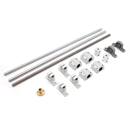 400MM Optical Axis Guide Bearing Housings Linear Rail Shaft Lead Screw ...