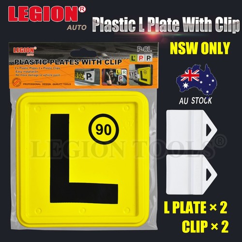 2 pcs L plate plastic with speed limit display for NSW P plate clip ...
