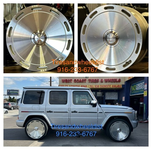 24" Giovanna Amur Silver Machine Wheels Mercedes G55 GWagon Tires G550 ...