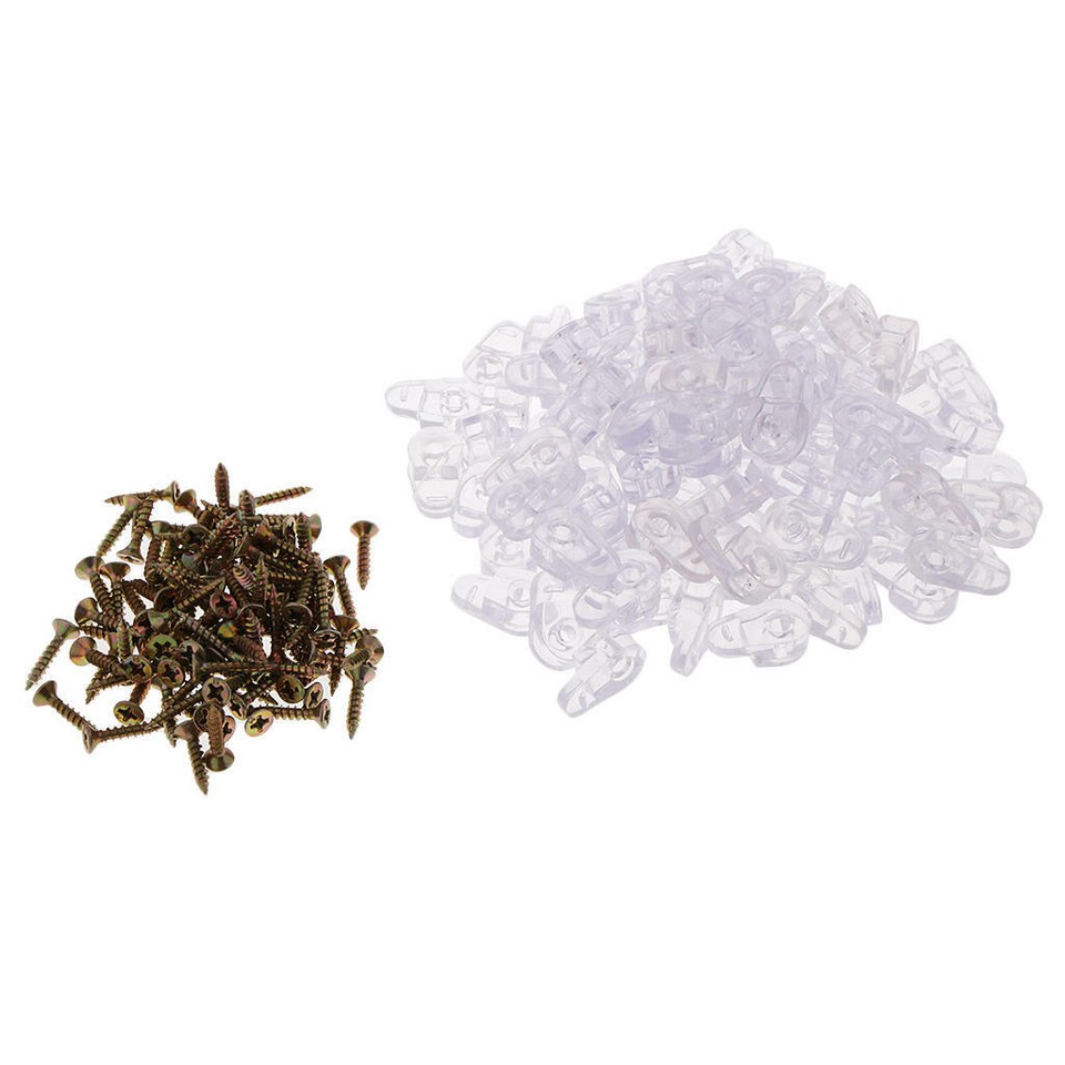 100pcs Glass Clips Transparent Plastic Retainers Screen Panel Protect ...