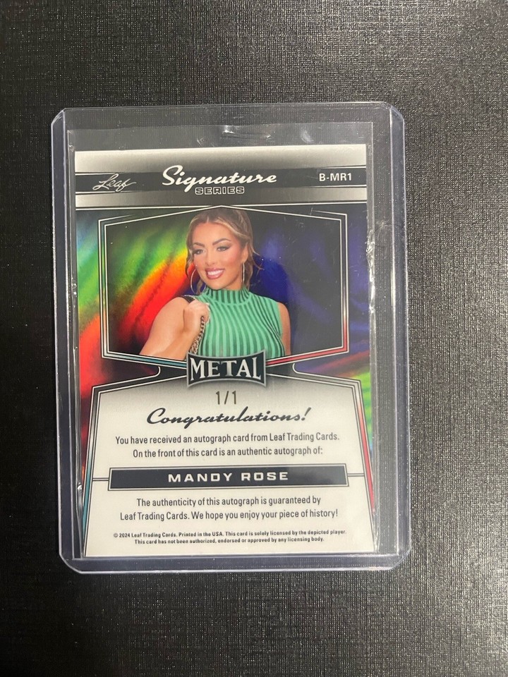 Mandy Rose 1/1 leaf autograph card | eBay