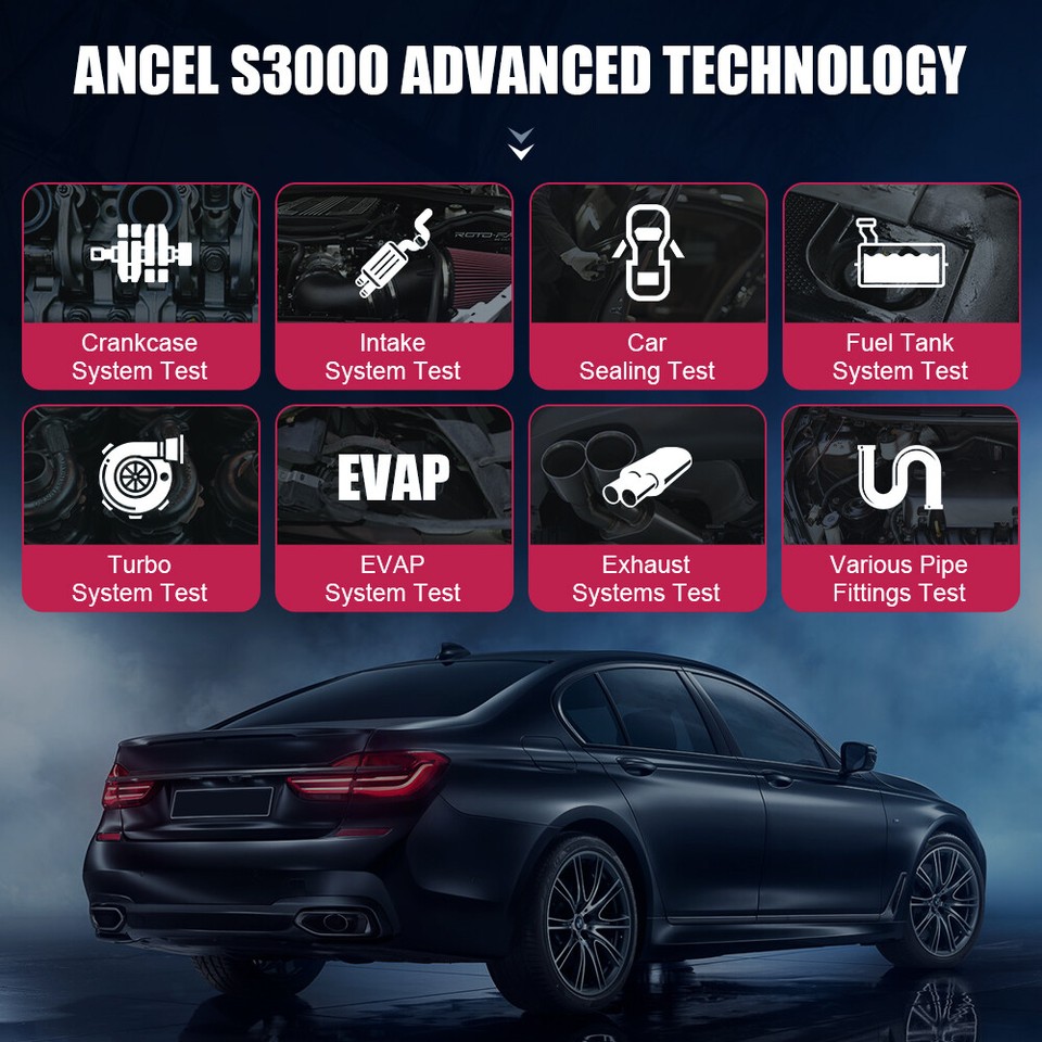 Automotive EVAP Smoke Machine Testing Vacuum Leak Diagnostic Detector ...