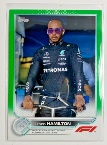 2022 TOPPS F1 MERCEDES AMG PETRONAS LEWIS HAMILTON GREEN SER# 66/75 | eBay