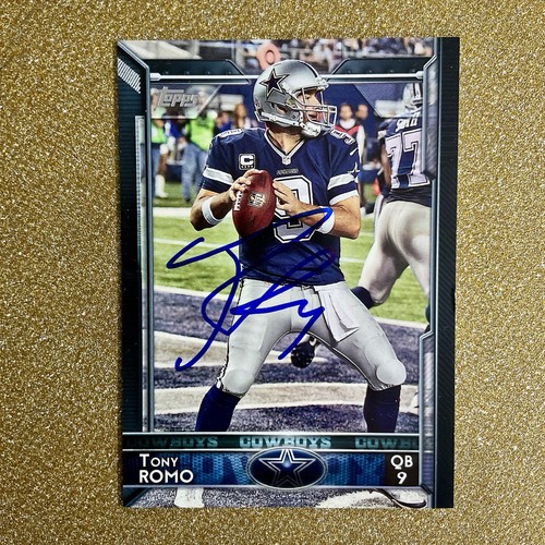 2015 Topps Football Tony Romo Autograph Signed On-card Dallas Cowboys ...