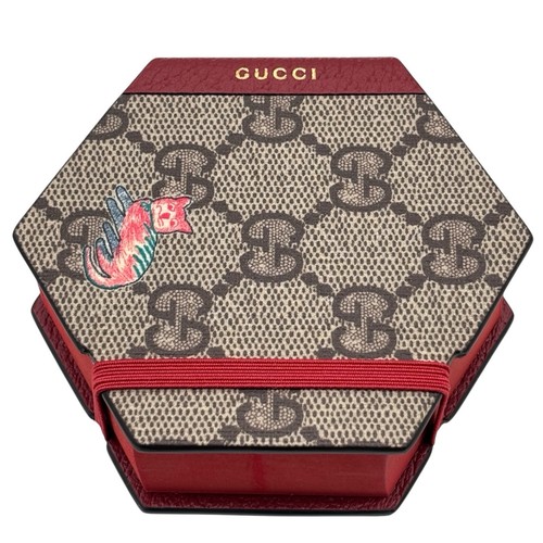 Gucci GG Supreme Coated Canvas Sticky Note Pad Whimsey Derpey Cat W ...