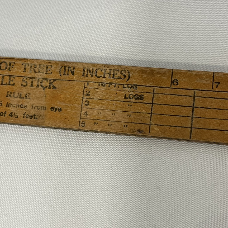 Vintage Log Scale Stick Doyle Rule Log Tree Forestry Measuring Tool 31 ...