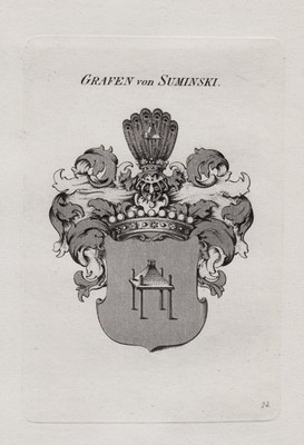 Approx. 1830 Suminski Emblem Coat Of Arms Copperplate Engraving | eBay