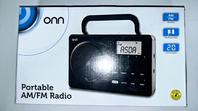 Onn portable Am/FM radio Black | eBay UK