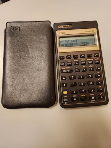 HP 17BII Hewlett Packard 17B II Business Calculator with Case Pouch ...