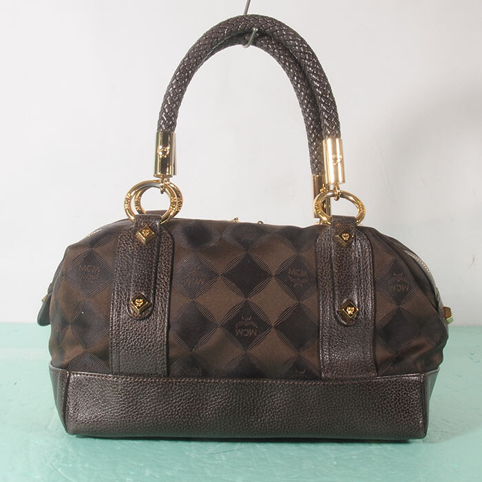 Authentic MCM Jacquard Diamond Pattern Tote Bag + Dust Cover | eBay