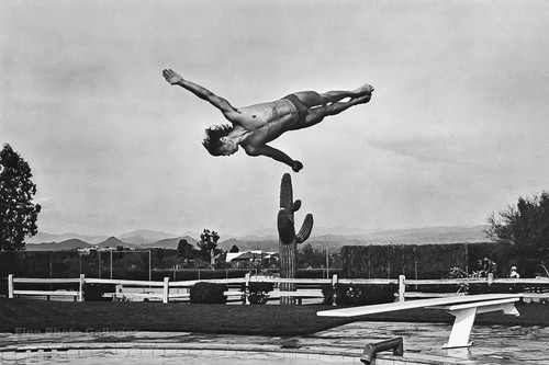 1982 Vintage BRUCE WEBER Semi Nude Male Body JEFF AQUILON Diving Photo ...
