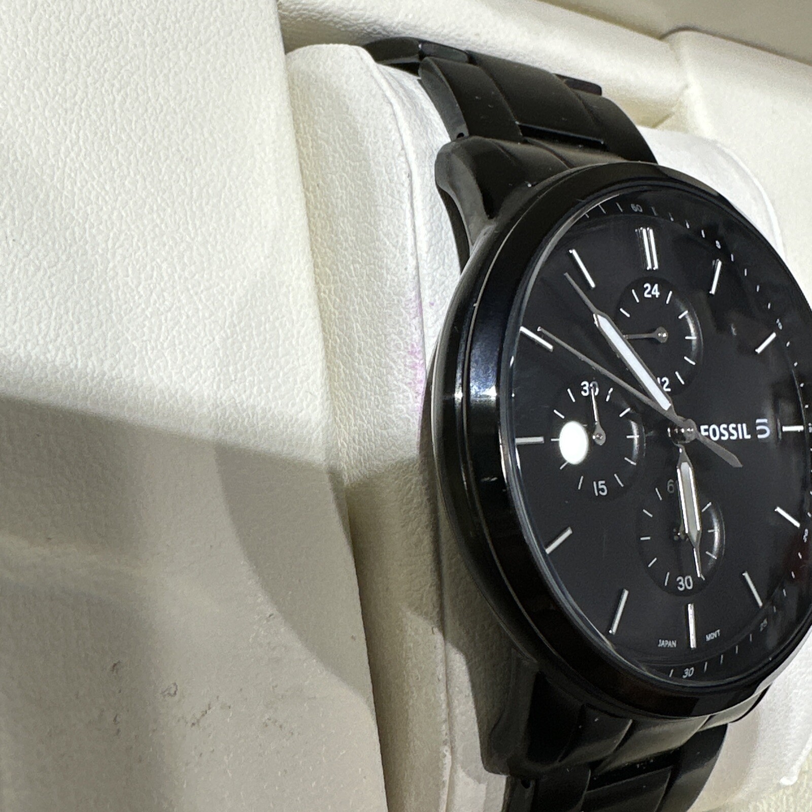 Fossil Men's Minimalist Quartz Stainless Steel Chronograph Watch Black ...