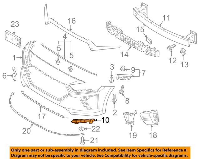 HYUNDAI OEM 17-18 Ioniq Front Bumper Grille Grill-Lower Support Left ...