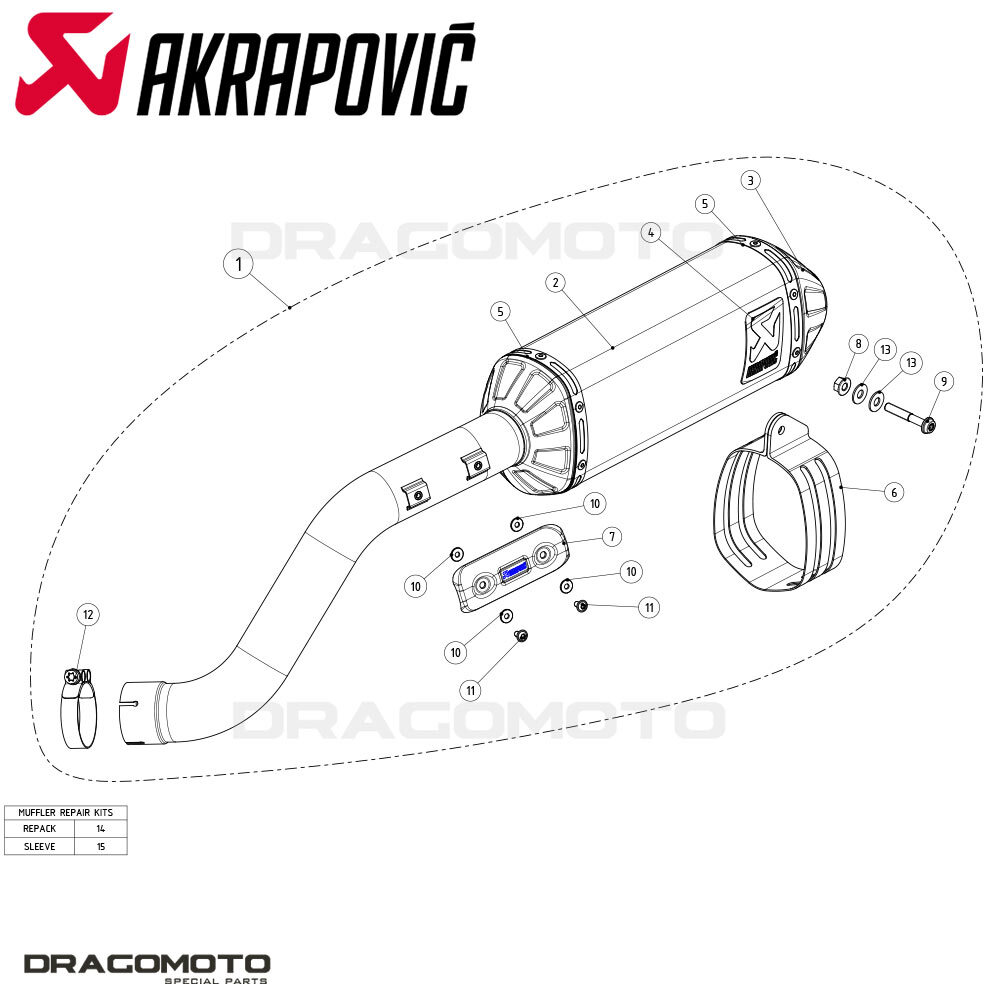 MOTO GUZZI V85 TT 2021-2023 Exhaust AKRAPOVIC Titanium S-MG8SO2-HFTT | eBay
