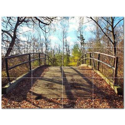 Bridge Ceramic Tile Wall Mural PT500263. 24" W x 18" H (12) 6x6 tiles ...