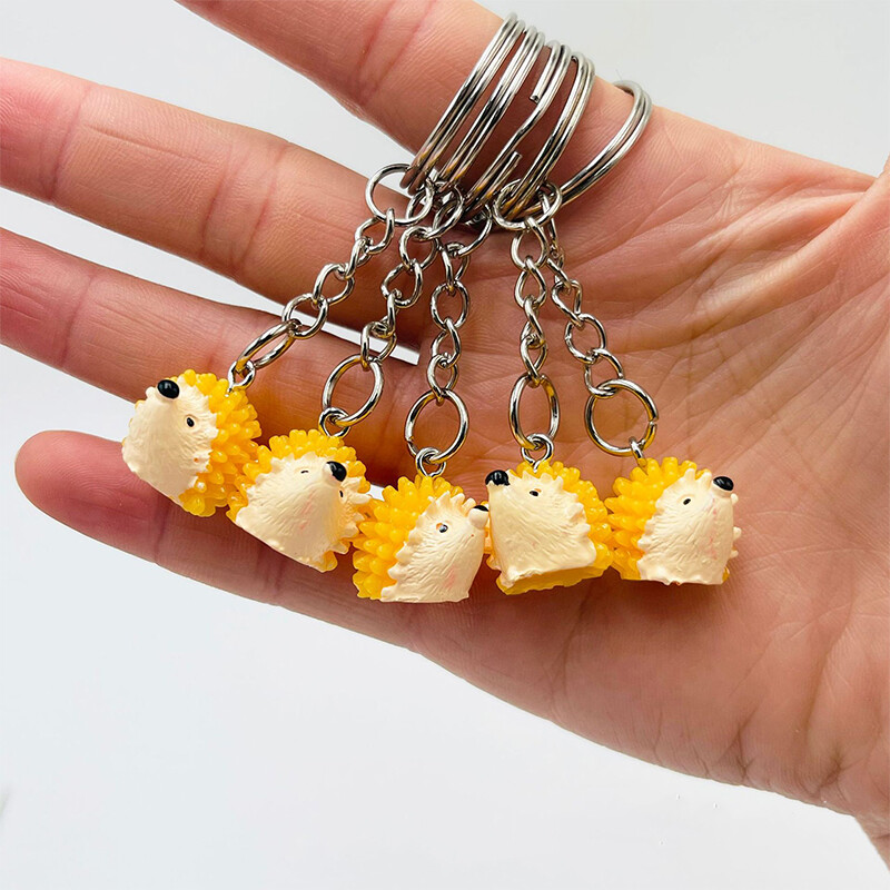 Mini Resin Hedgehog Key Ring Lover's Little Intimate Gift Fashion ...