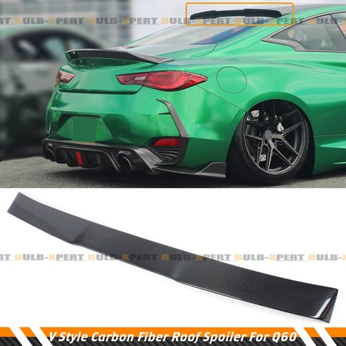 FOR 2017-22 INFINITI Q60 CARBON FIBER JDM VQ STYLE REAR WINDOW ROOF ...
