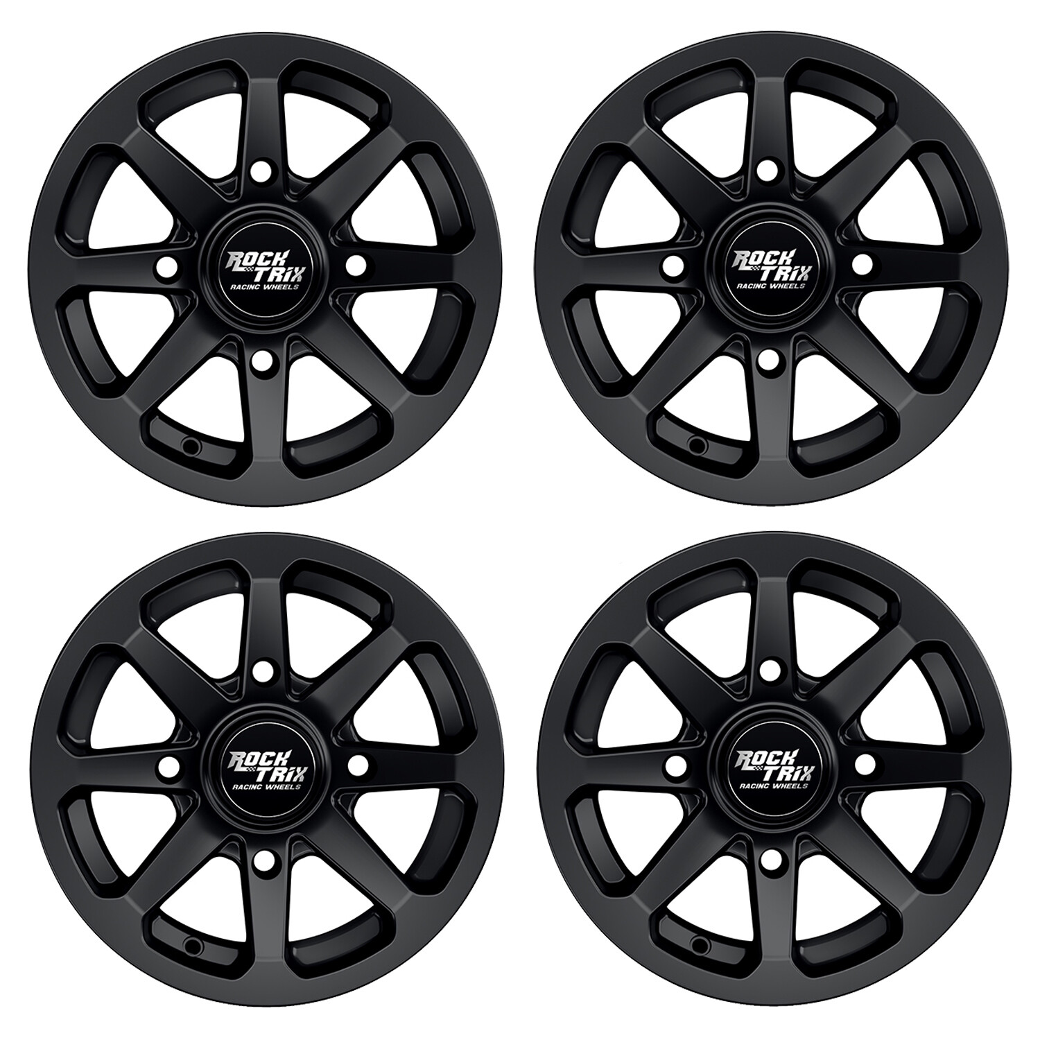 4pcs 14" RockTrix RT102 ATV UTV Wheels Rims | 14x7 | 4x137 4/137 | 5+2 ...