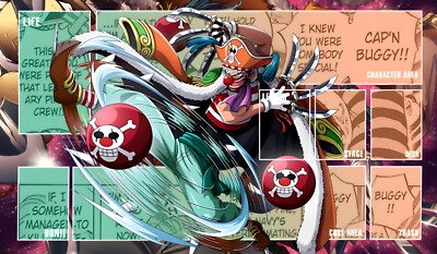 One Piece Playmat Gaming Desk Mat Buggy Clown Swords | eBay