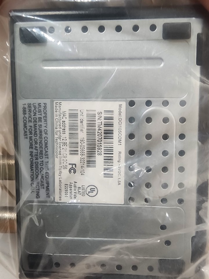 Xfinity Digital Transport Adapter DCI105COM1 AC Adaptor W/Remote | eBay