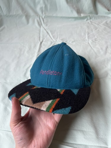 Pendleton Wool Baseball Hat Western Tribal Bill Adjustable Leather Back | eBay