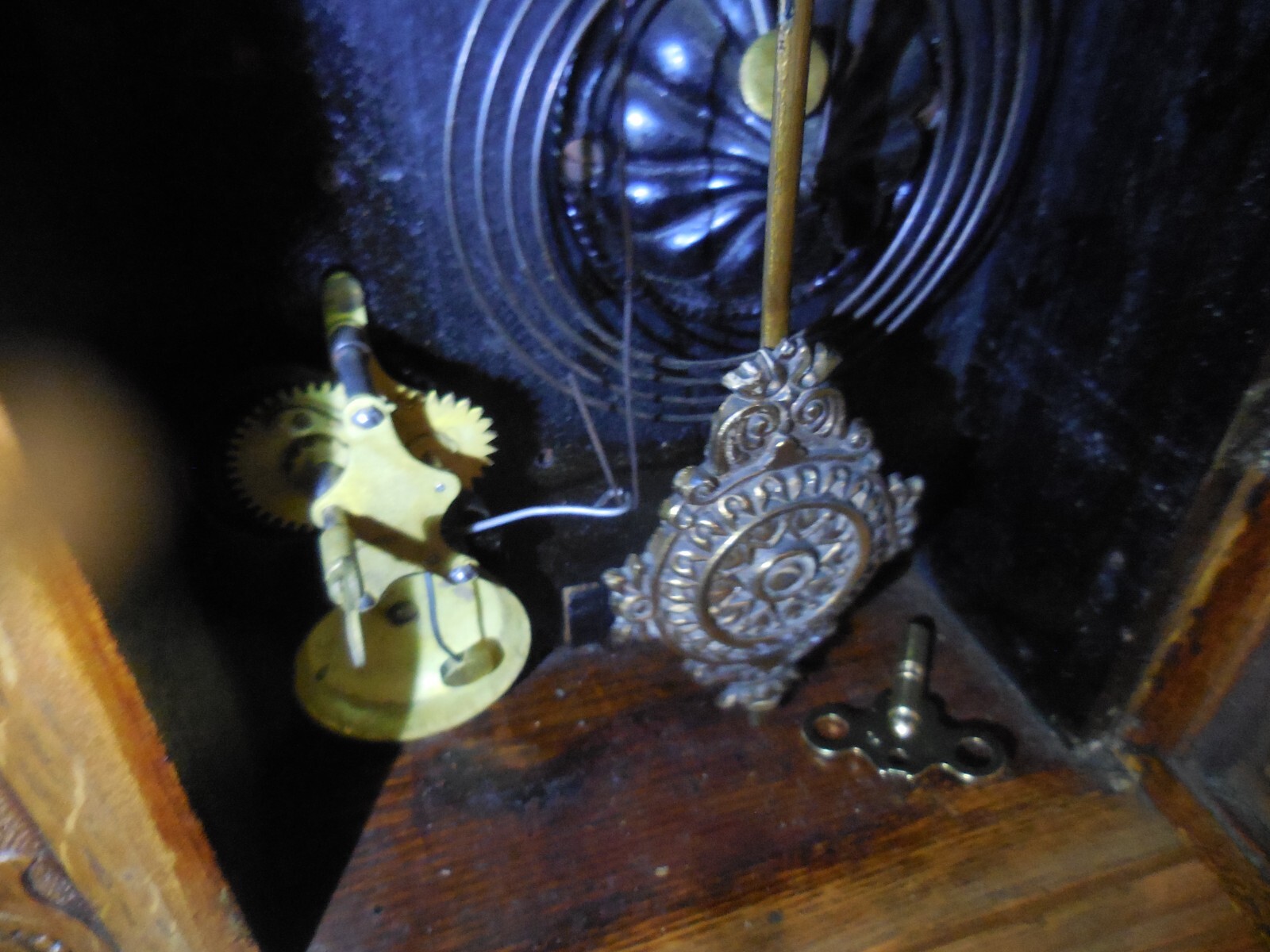 Antique WmL Gilbert 8-Day Gingerbread Kitchen Mantle Wind-Up Wooden ...