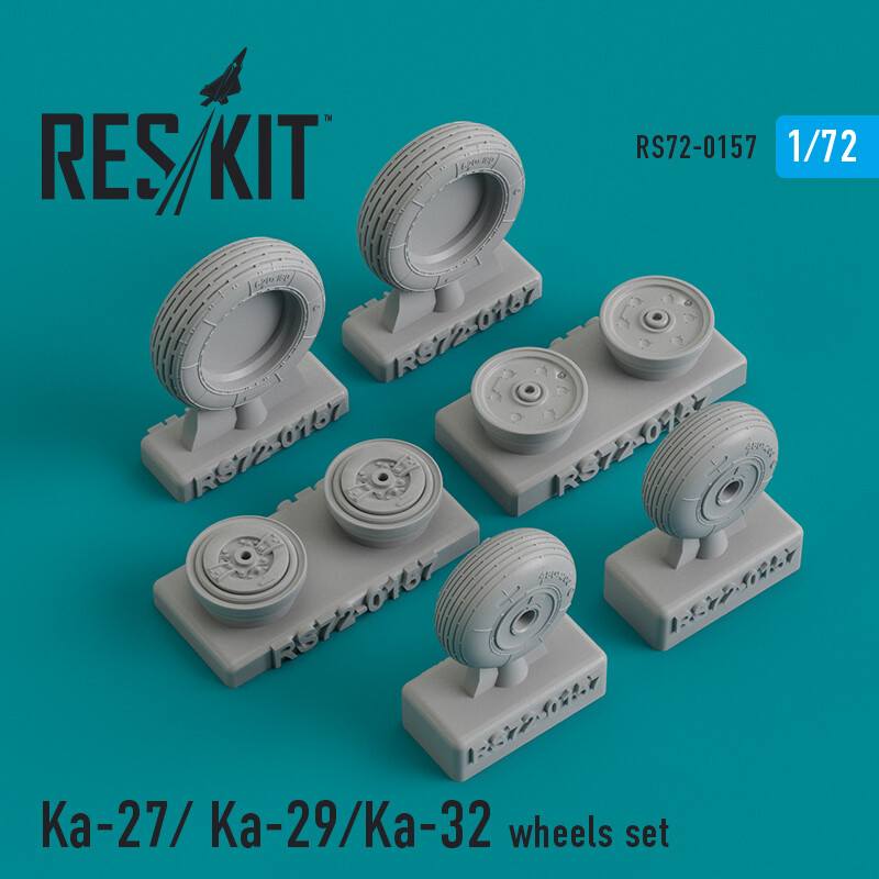 Reskit RS72-0157 - 1/72 – Resin wheels set for Ka-27/ Ka-29/Ka-32 Resin ...