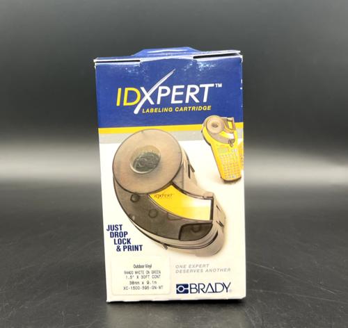NEW IDXpert Brady XC-1500-595-GN-WT Labeling Cartridge - White On Green ...