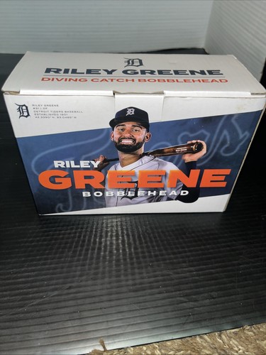 Detroit Tigers Riley Greene Diving Catch Bobblehead NEW With Box | eBay