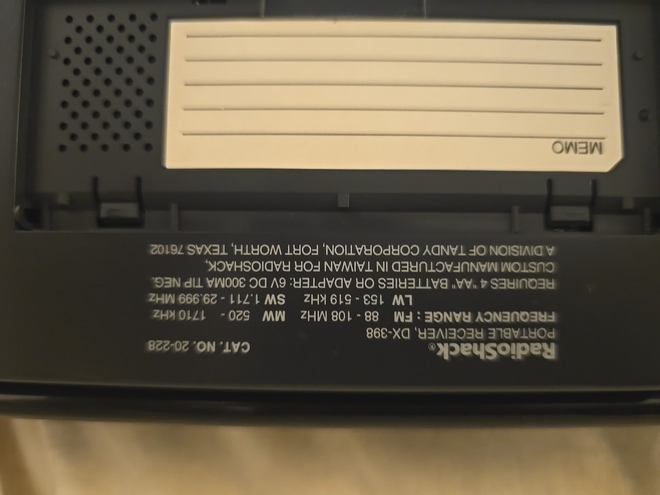 Radio Shack DX-398 Shortwave Receiver All-Band Radio FM LW MW SW ...