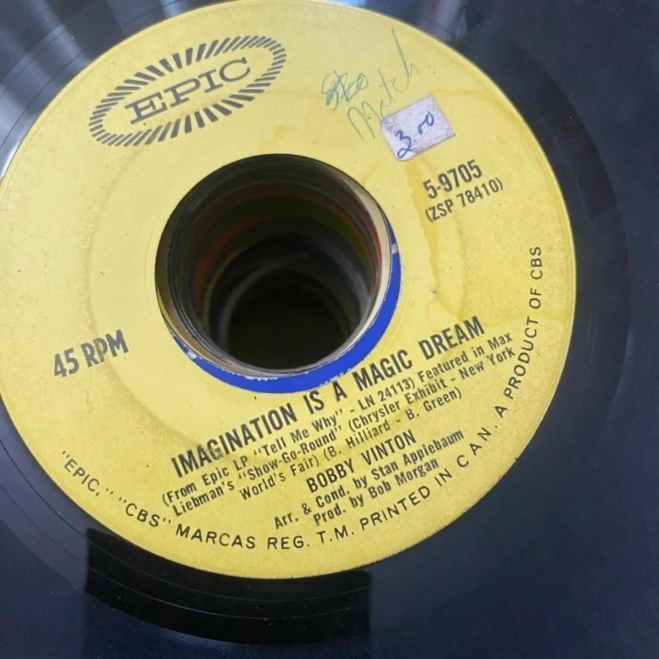 Bobby Vinton - Clinging Vine/Imagination is a Magic Dream 5-9705 45rpm ...