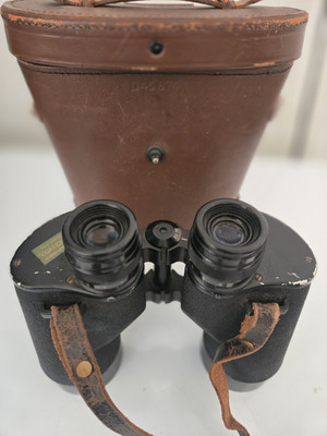 WWII US Army Binoculars M16 7x50 & M24 Clear Sights Leather Case D45874 ...