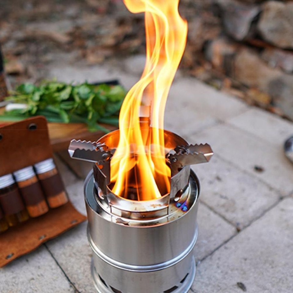 Portable Hiking Firewood Stove Folding Brazier Burner Fire Pit Wood ...