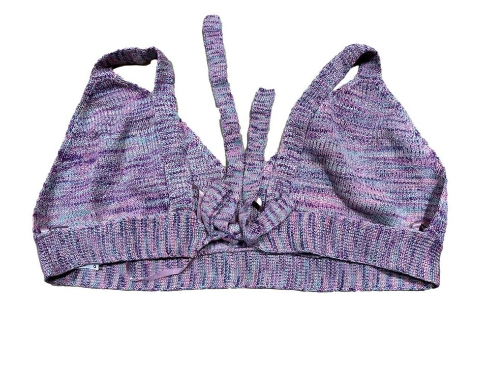 Women's Triangle Cup Sweater Tiny Tank Top - Wild Fable Purple Spacedye ...