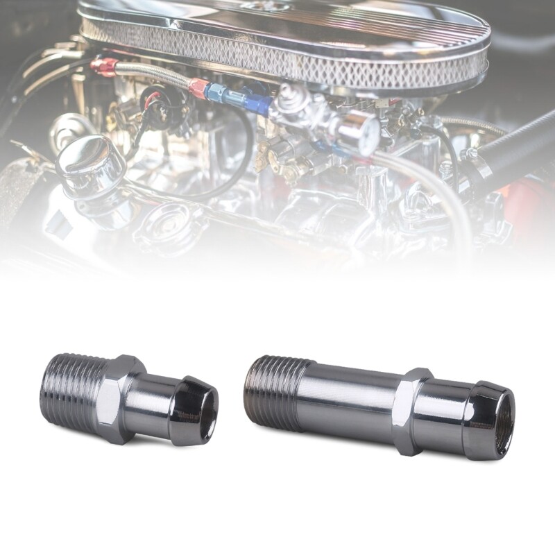Water Pump Heater Hose Nipple Fitting Block 2 Piece Set for SBC BBC ...